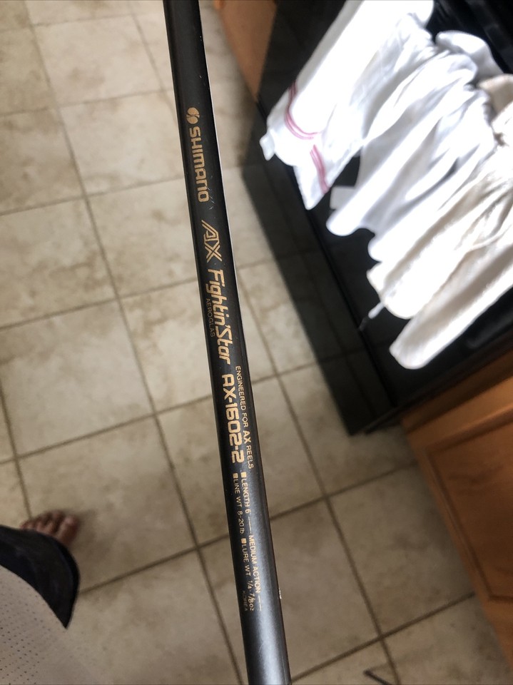AX Shimano AX-1602 Fightin'Star Aeroglas Fishing Rod 6’L Medium Action ...