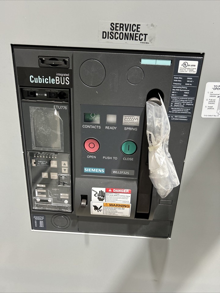 2500 Amp Meter Main Breaker Nema 3R 480/277V 3P 4w With Pull Section ...