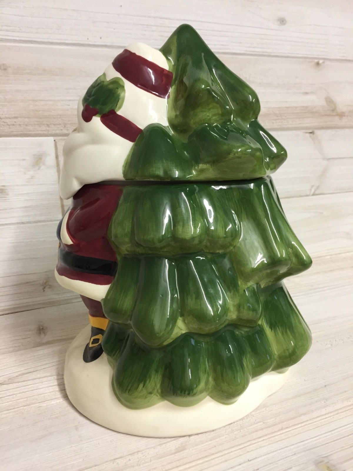 Christmas Tree Santa Holiday Cookie Jar SCM Designs Collectible | eBay