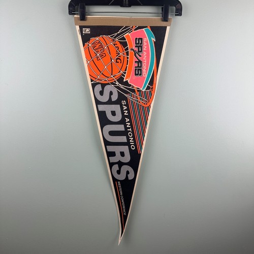 San Antonio Spurs Ball Throwback Retro VTG Full Size Pennant Flag ...