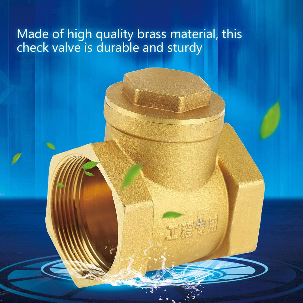 2" Inch Brass Swing IPS Check Valve NPT Threaded Plumbing Fitting 200 ...