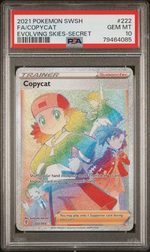 Pokémon 2021 Evolving Skies Full Art Copycat #222 Secret Rainbow Rare ...