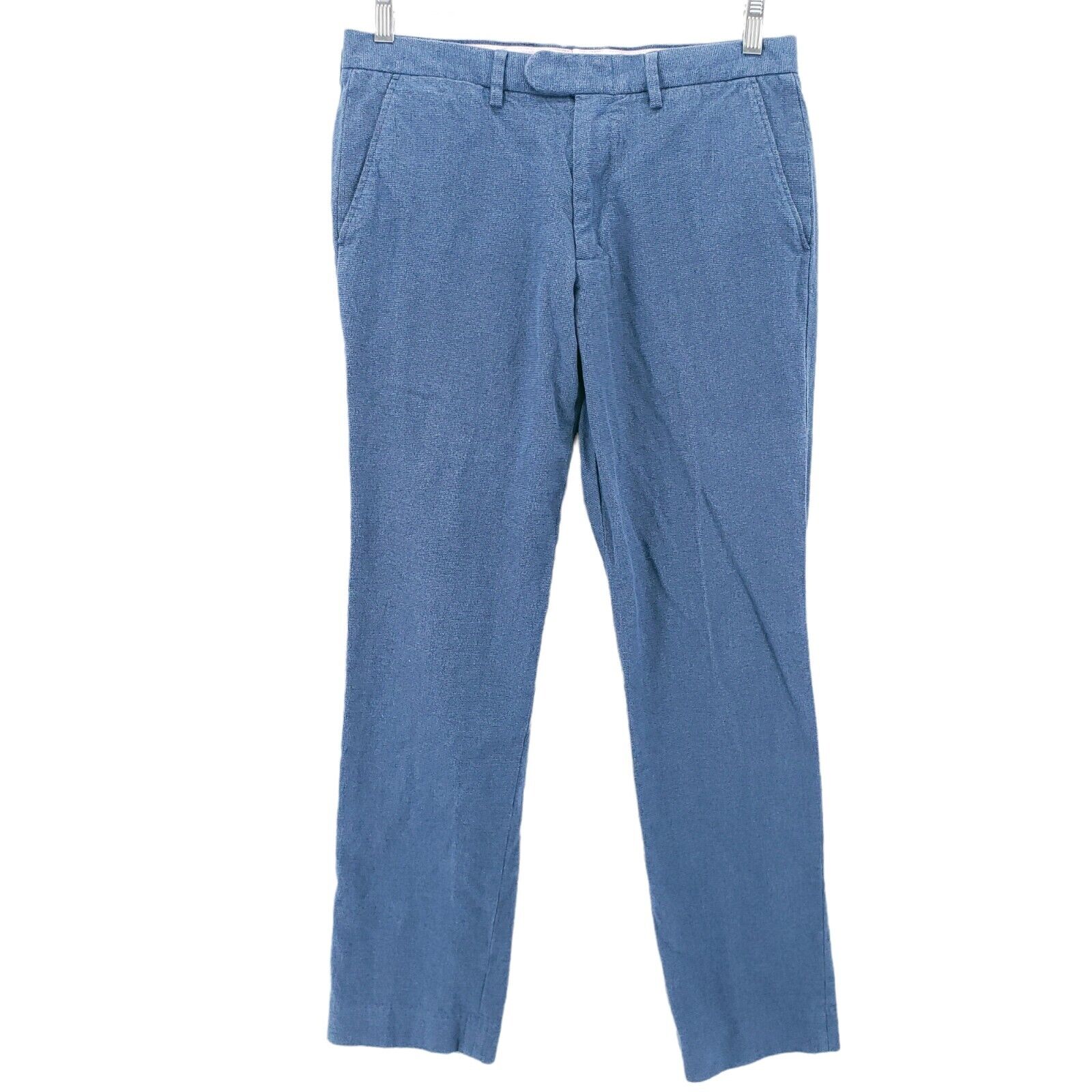 J Crew Bowery Pants Slacks Hatched Cotton Slim Fit Style F7937 Size 30