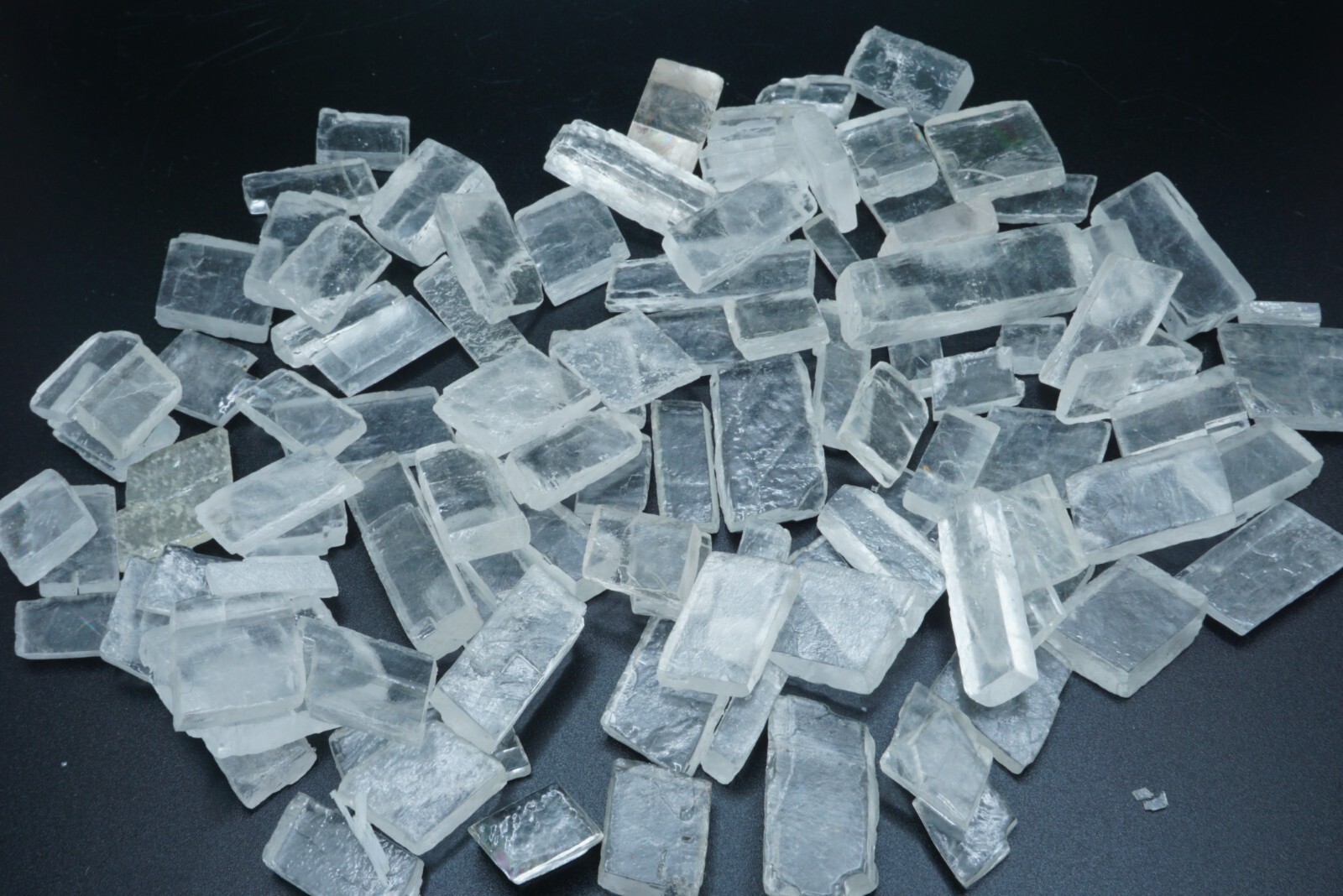 Micro Optical Calcite 1/4 Lb Natural Rhombohedral Crystals Small Clear ...