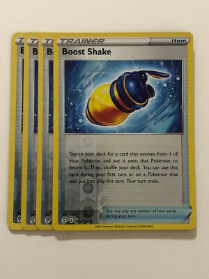 Pokemon Card Evolving Skies 4x Playset Reverse Holo Boost Shake 142/203 ...