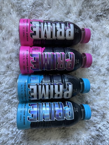🔥4-Pack New Unopened Limited Edition PRIME X HOLO Hydration Blue & Pink ...