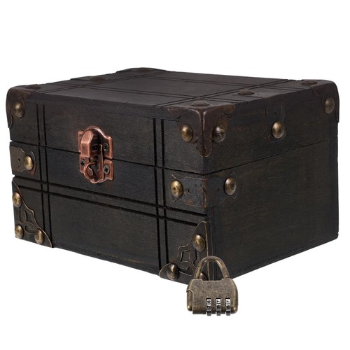 Box Trinket Boxes Hinged Lock Box Cute Tissue Box Chest Vintage ...
