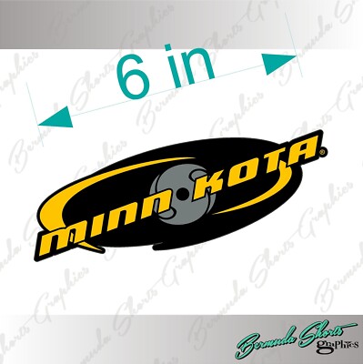 MINN KOTA Decal / OVAL 6" Vinyl Fishing Boats Gear Graphic Sticker ...