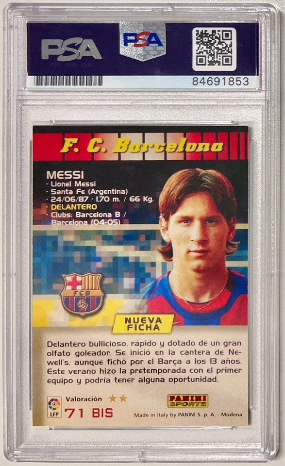 Authentic Signed Lionel Messi #71 Megacracks Reprint Rookie Barca PSA ...
