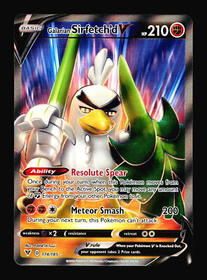 Galarian Sirfetch'd V Vivid Voltage #174/185 Ultra Rare Pokemon Card T2 ...