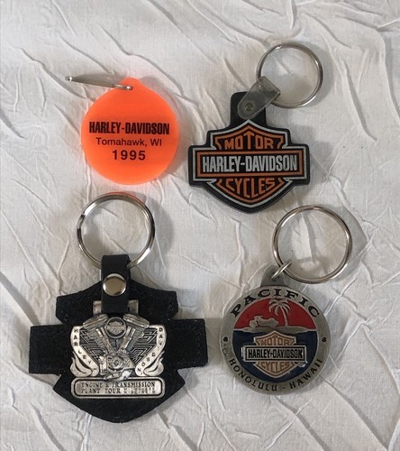 VTG Harley-Davidson Keychains Lot Of 4 Metal Leather Rubber Hawaii ...