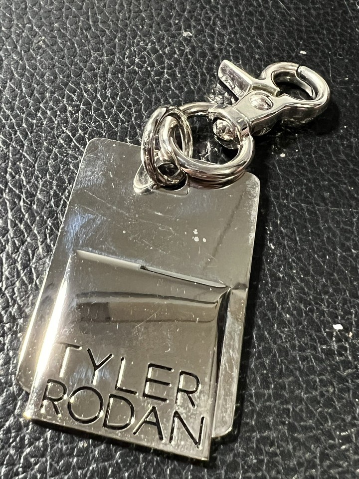Tyler Rodan Designer Silver Tone Hanging Logo Purse Charm Hook Key ...