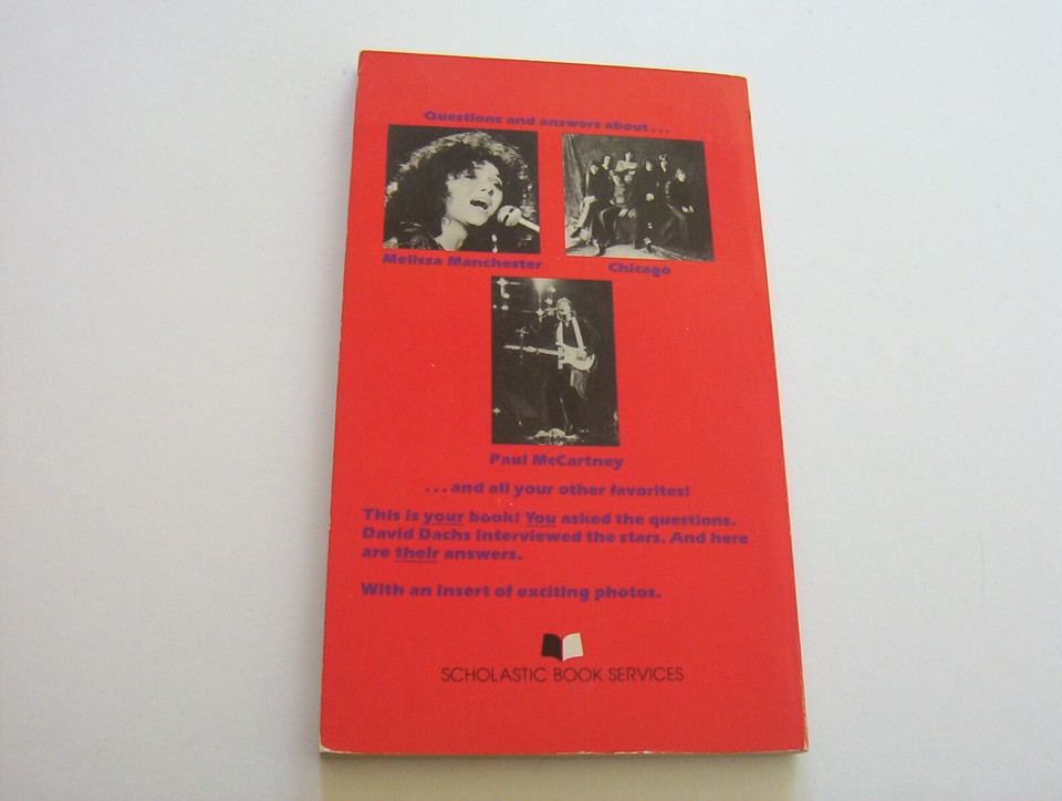 POP/ROCK QUESTION AND ANSWER BOOK 1971 DAVID DACHS COOL PHOTOS | eBay