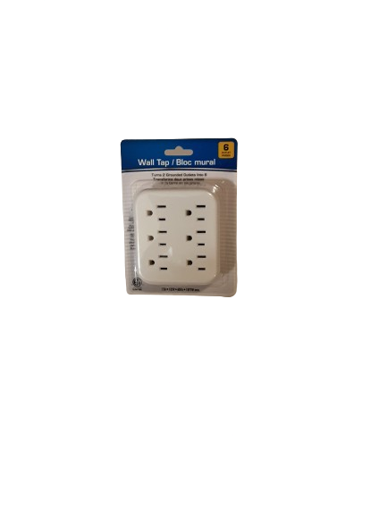 6 Outlet Wall Outlet Adapter Multi Plug Power Splitters Electrical 2 ...