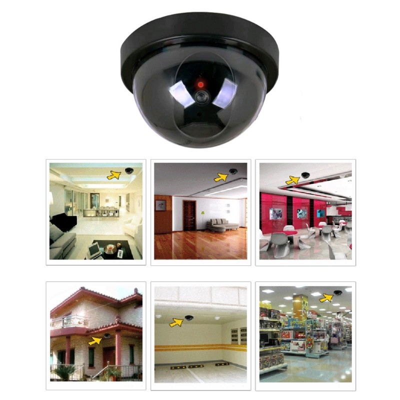 Fake Dome Camera Simulated Flashing LED Dummy Camera Home Surveillances ...