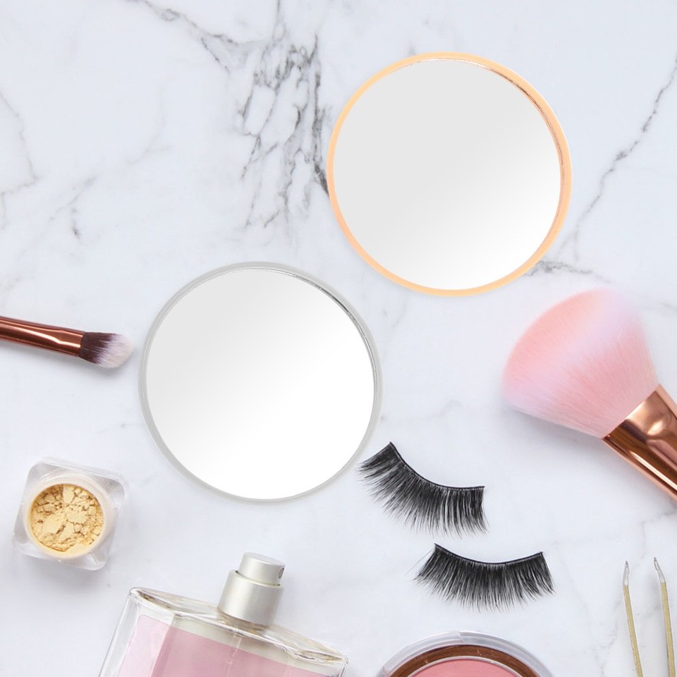 Reusable Mini Round Makeup Mirror Pocket Compact Assorted Color Durable ...