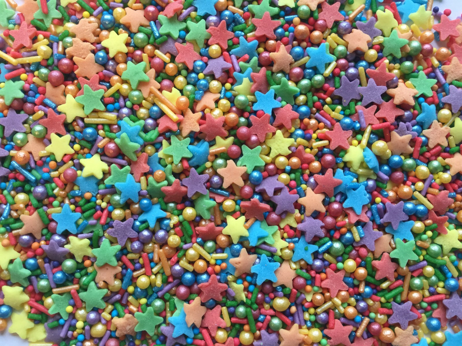 Edible Rainbow Cupcake Sprinkles Mix Cake Toppers Decorations Unicorns ...