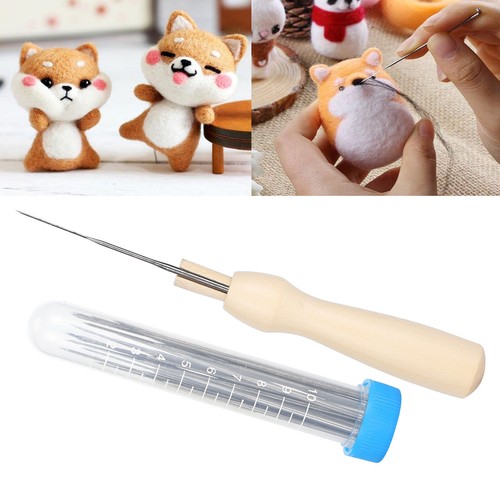Wool Felting Tool Kit Pack Needle Metal Complete with Wooden Handle ...