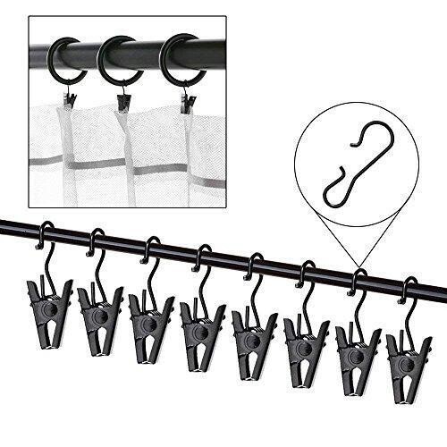 Small Heavy-Duty Hook Clip Set Metal Curtain Hangers Clips for Clip 30 ...