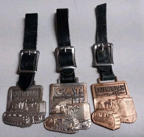 3 Vintage Caterpillar Track Type Rractor Dozer Pocket Watch Fobs | eBay