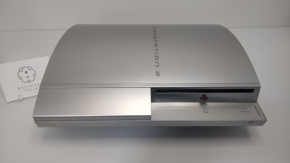 Sony PlayStation 3 PS3 Console 80GB Satin Silver CECHL00 w/ Controller ...