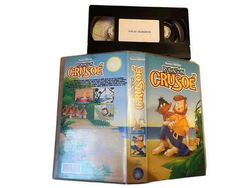ANCIENNE CASSETTE VHS MAGNÉTOSCOPE FILM DESSIN ANIMÉ DU LIVRE ROBINSON ...