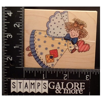 HERO ARTS RUBBER STAMPS H1046 PATCHWORK ANGEL WITH HEART #739 | eBay