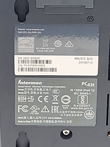 Intermec PC43t Compact Thermal Transfer Barcode Label Printer USB ...