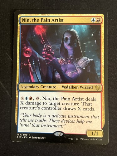 1x Nin, the Pain Artist (183) Commander 2017 LP MTG Magic the Gathering ...