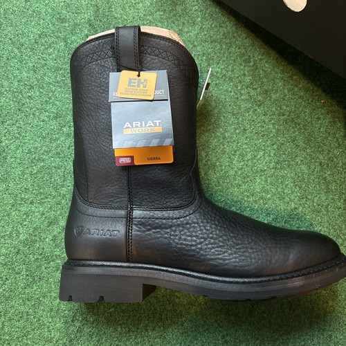 BRAND NEW!! Ariat Men's Black Sierra Work Boots In The Box. | eBay