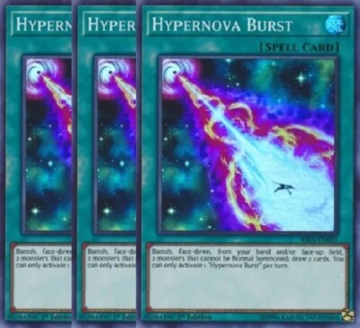 Yugioh - Hypernova Burst x 3 - 1st Edition Super Rare NM - Free Holo Card | eBay