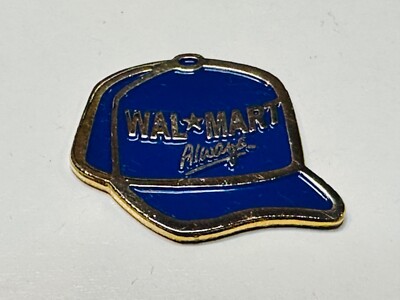 Walmart Wal-Mart Employee Associate Lapel Pin Vintage Blue Hat Sam ...