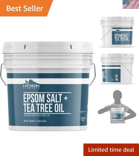 Tea Tree Epsom Salt 8 lb Pure & Undiluted - Soothing Aroma for Relaxing ...
