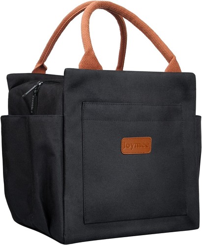 Joymee Lunch Bag Women Insulated Box Reusable Leakproof Large 04 Black ...