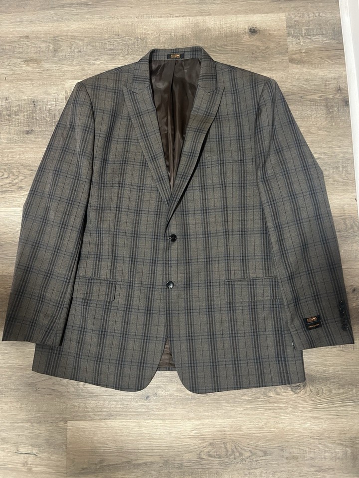Steven Land 2 Piece Suit Set Men’s 48L Jacket + Vest Classic 100% Wool ...
