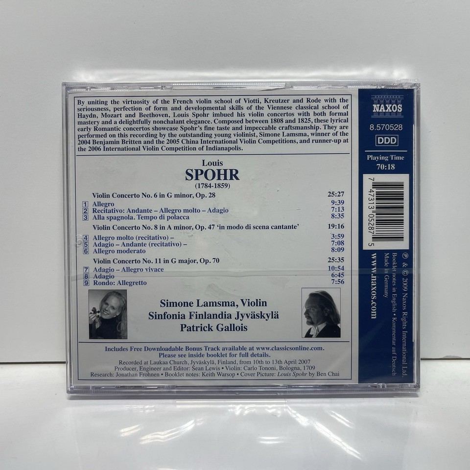 Louis Spohr - Violin Concertos Nos. 6 8 and 11 / Simone Lamsma ...