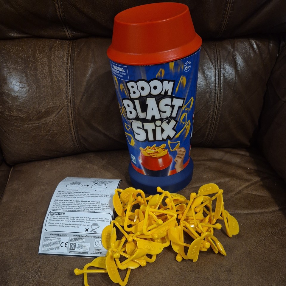 Boom Blast Stix Game Board Sticks Explosive High Stacks Kids Family ...