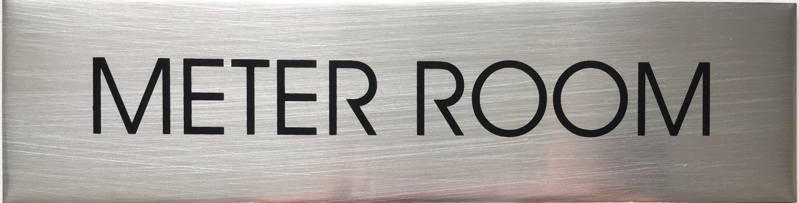 METER ROOM SIGN- BRUSHED ALUMINUM (ALUMINUM SIGN SIZED 2''X7.75 ...