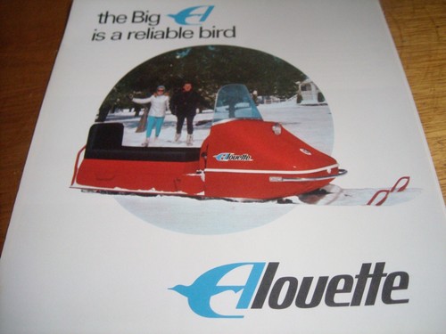 1969 Vintage ALOUETTE Snowmobile Brochure Quebec | eBay