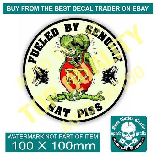 RAT PISS FUELED Decal Sticker Retro Vintage Hot Rod Rat Rod Stickers | eBay