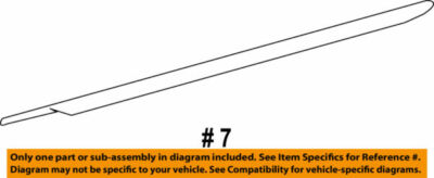 68230-52130 Toyota Weatherstrip assy, rear door glass, outer lh ...