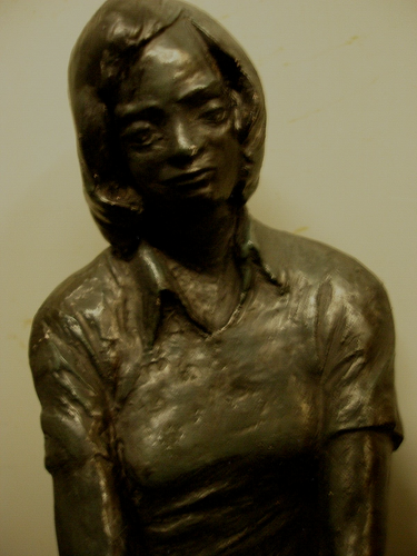 RARE VTG 1975 AUSTIN PROD ART SCULPTURE Female Golfer Heavy Statue 16 ...