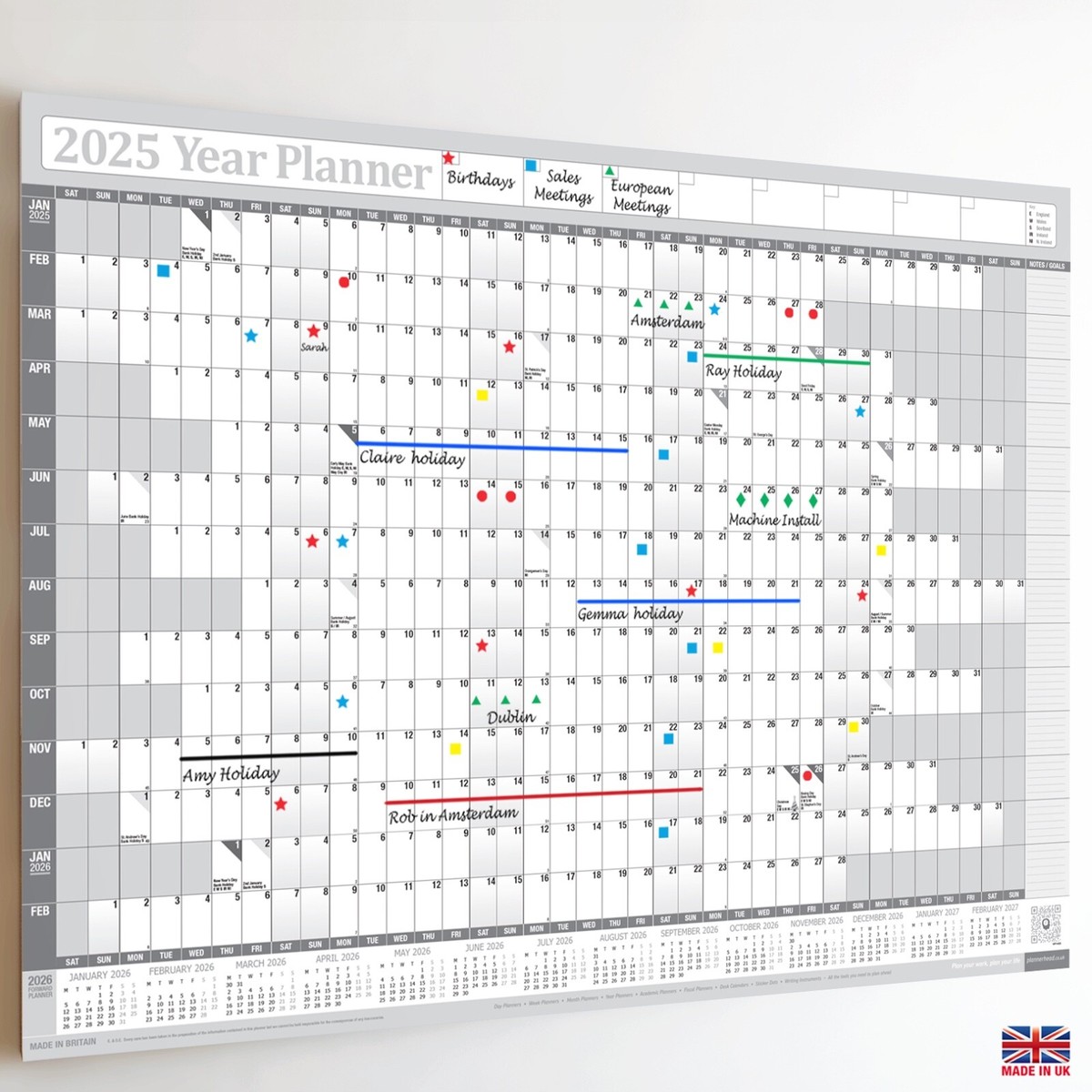 Blue Sky 2019 Calendar Year Office Planners & Organizers 2025 & 2026 ...