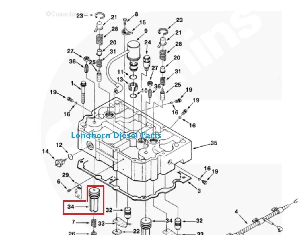 Cummins Engine Brake Slave Piston New (Qty 1 ) Ref #3078365 C Brake ...