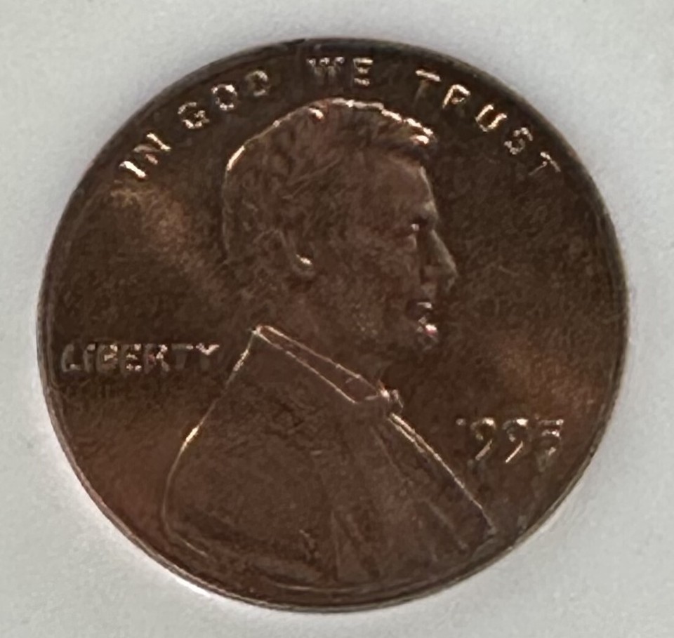 1995 Lincoln Cent Gem Brilliant Uncirculated Gem BU RED Old Green Label ...