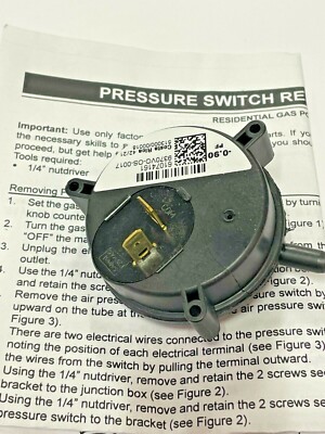 A.O. Smith Water Heater Pressure Switch #100210101, For Model ...