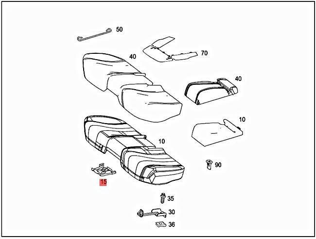 Mercedes-Benz 2219220136 Genuine OEM Seat Cushion Pad Spring for sale ...