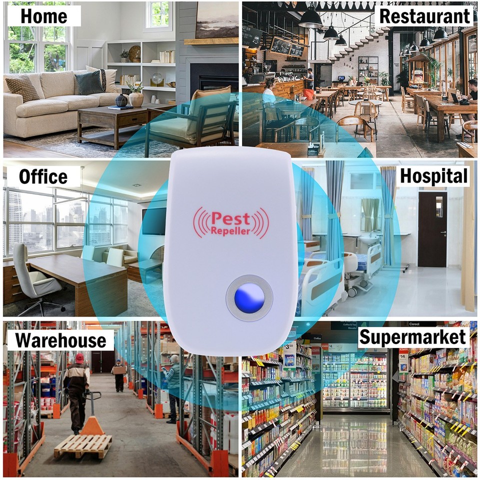 1-10 Pack Ultrasonic Insect Repeller Electronic Pest Rodent and Insect ...