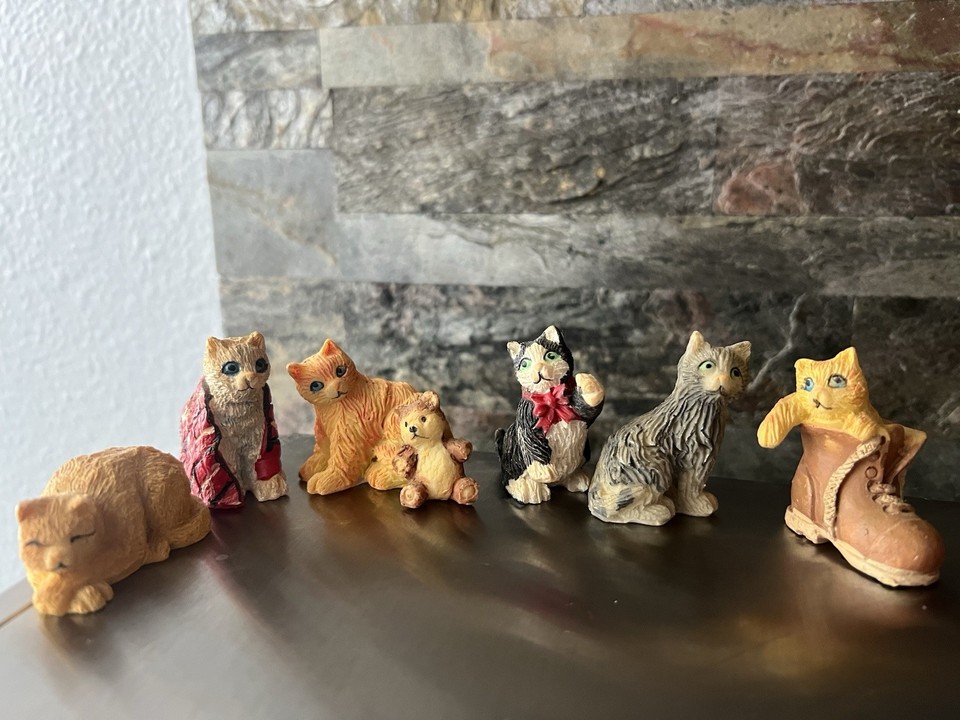 Miniature cat figurine collection🐱 | eBay