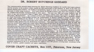 HONORING DR. ROBERT H. GODDARD, FATHER OF MODERN ROCKETRY - 1964 ...